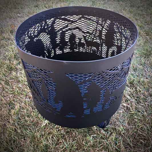 Fire Pit 21" diameter - Banff Design – Little Monkey Metalworks