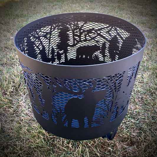 Fire Pit 21" diameter - Banff Design – Little Monkey Metalworks