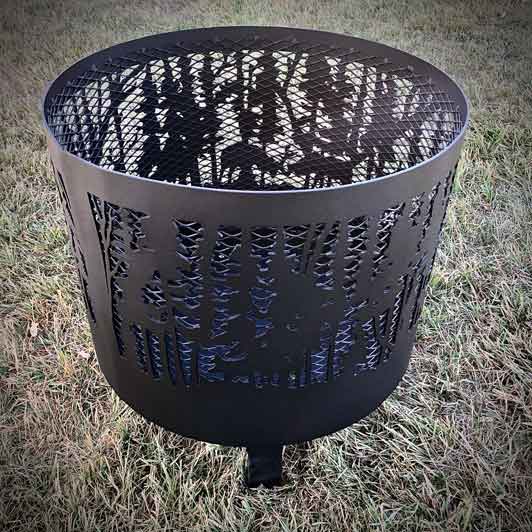 Fire Pit 21" diameter - Elk Spruce Design – Little Monkey Metalworks