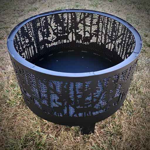 Fire Pit Diameter 31" - Elk Spruce Design – Little Monkey Metalworks